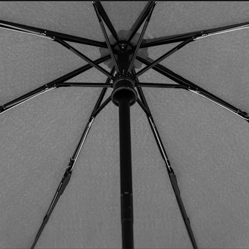 Knirps A.200 Medium Duomatic Automatic Open Close Rain Umbrella - Compact Windproof Umbrella for Rain - Durable Travel Umbrella for Adults - 97cm Diameter Retractable Umbrella & Carrying Case, Grey