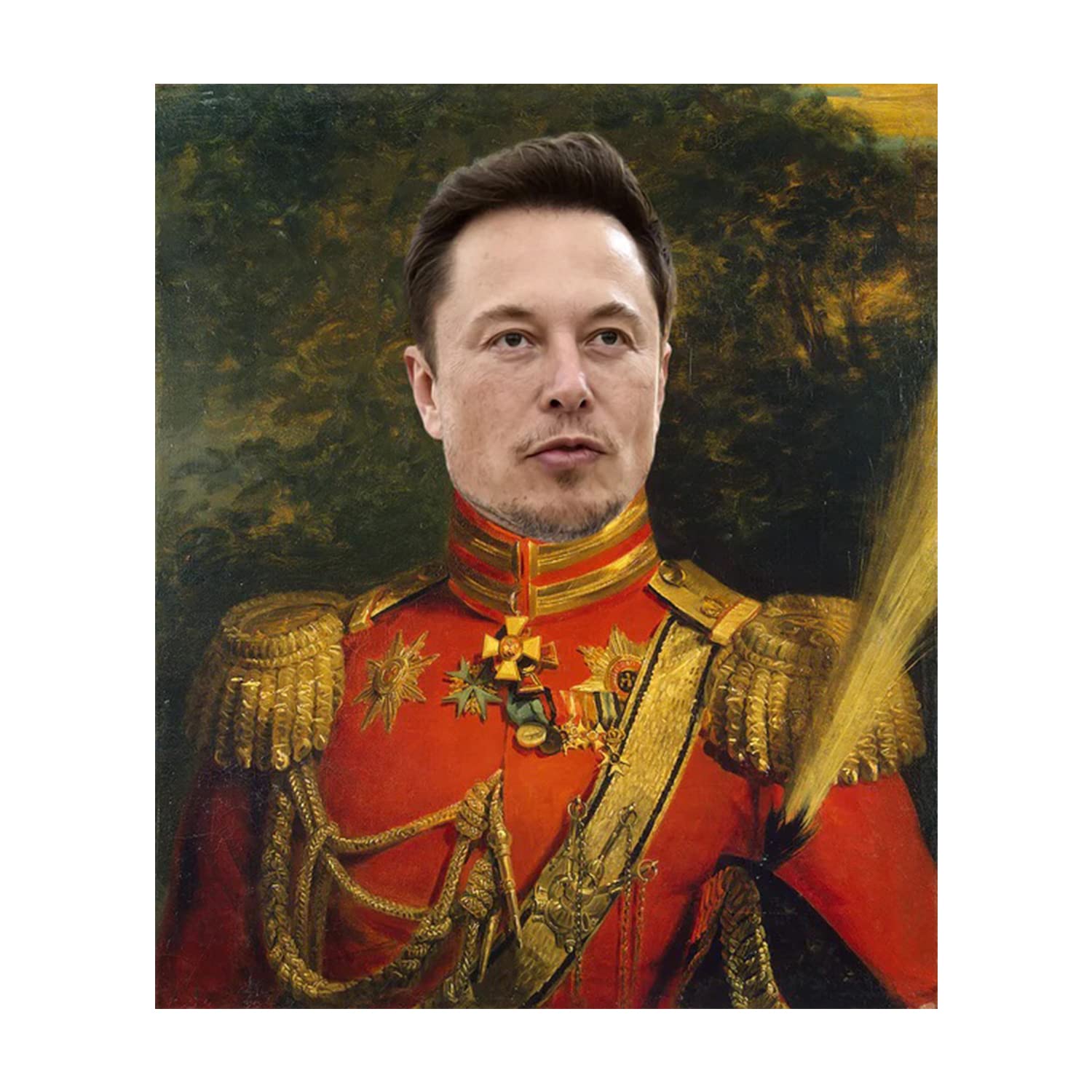 Funny Celebrity Poster Art - Faux Oil Painting Print - Novelty Pop Culture Artwork Gift - Ultra High Resolution - Made in USA
