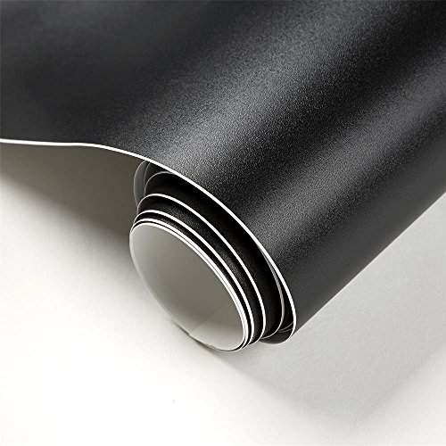 MMFB Black Board Sticker Dry Erase, Chalkboard Wallpaper Stick and Peel Adhesive Roll with 15 Chalks for Wall, Tables, Schools, Home(17.8" X 108", 3 Pack)