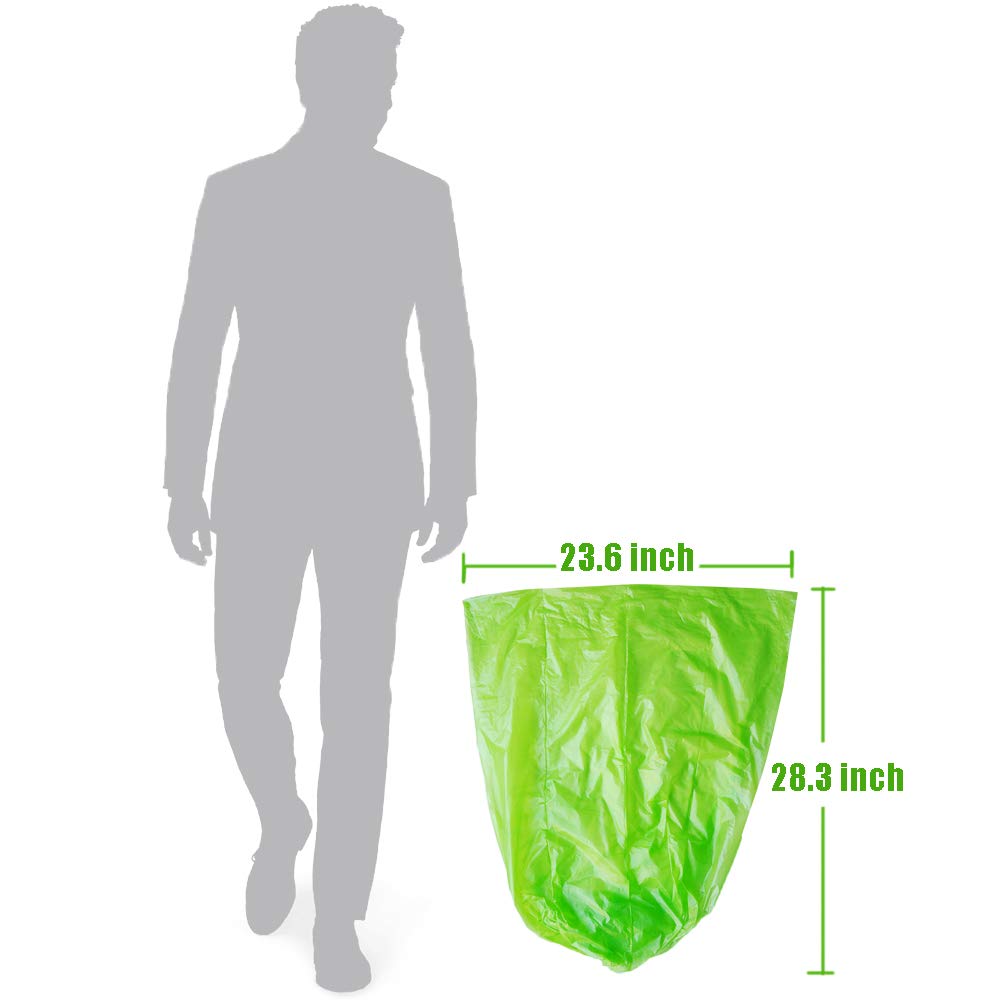 Trash Bags Biodegradable, Strong Rubbish Bags, Trash bags Recycling & Degradable Garbage Bags, Compostable Bags (Green, 13 Gallon)
