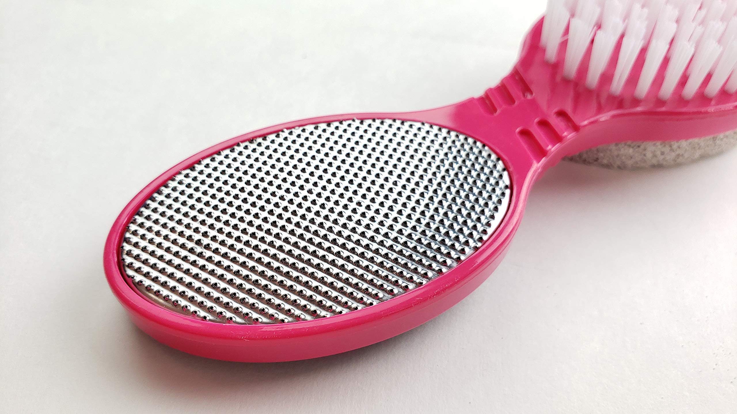 4 in 1 The Pedi Care Stick 4 Sided Pedicure Paddle Metal File and Emery Board Tool with Pumice Stone for Feet by DreamCut