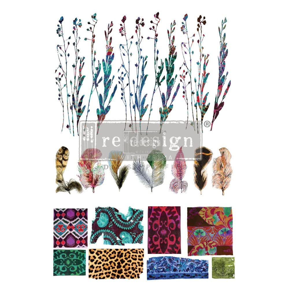 Redesign with Prima Decor Transfers® in Flight - Decor Transfer Size 22"x32", Cut into 3 Sheets Rub on Transfer for Wall or Furniture Decoration 655350640590
