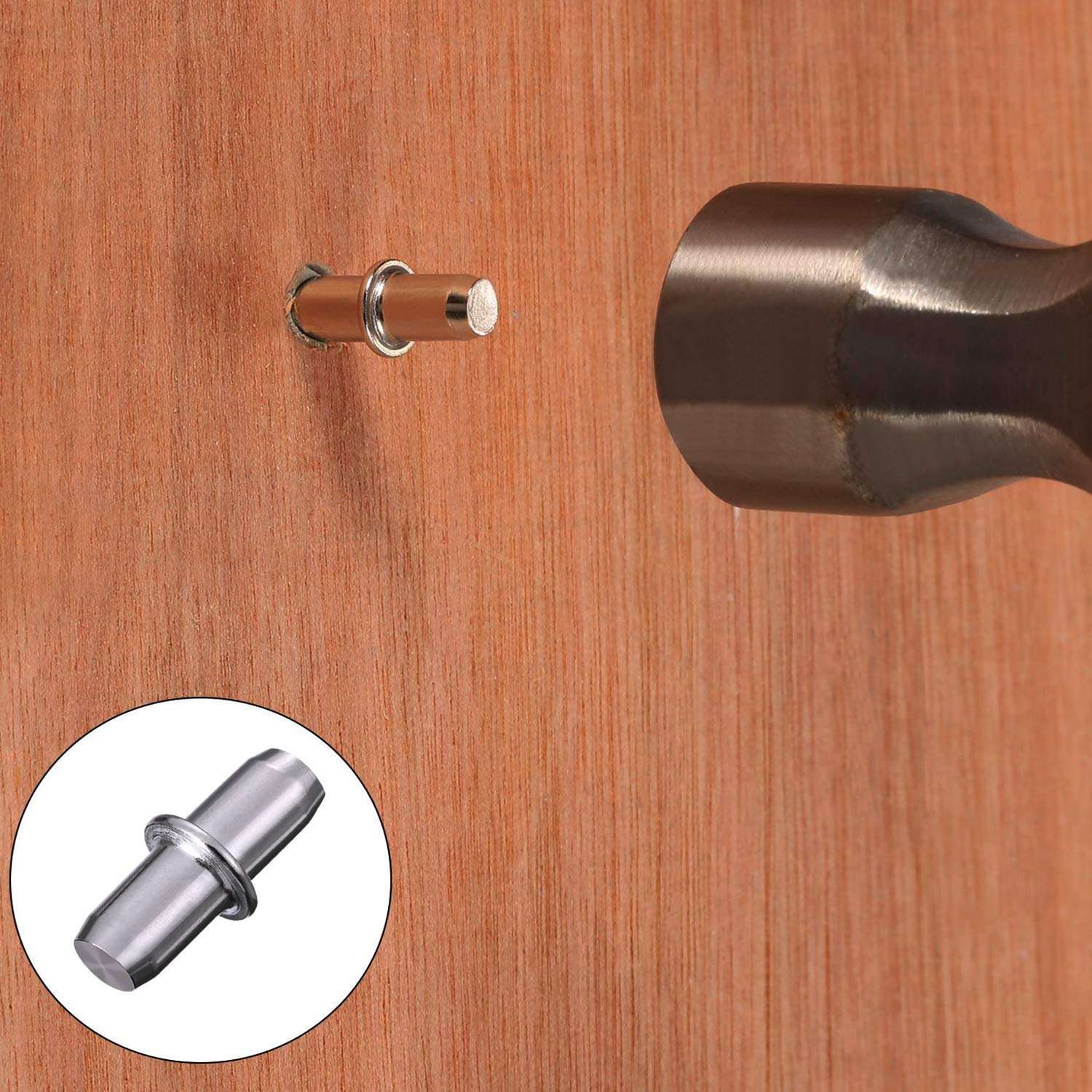 120 Pcs Shelf Pins 5mm Shelf Holder Support Pins Made from Nickel Plated Metal Material Shelf Pegs are Sturdy and Durable for Furniture Shelves Bracket.