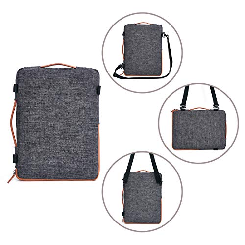 DOMISO 17 Inch Laptop Sleeve Shoulder Bag Water-Resistant Protective Case for 17.3" Dell Inspiron/MSI GS73VR Stealth Pro/Lenovo IdeaPad 300 320 321/ HP Envy 17/ LG Gram 17"/ ASUS ROG Strix GL702VS
