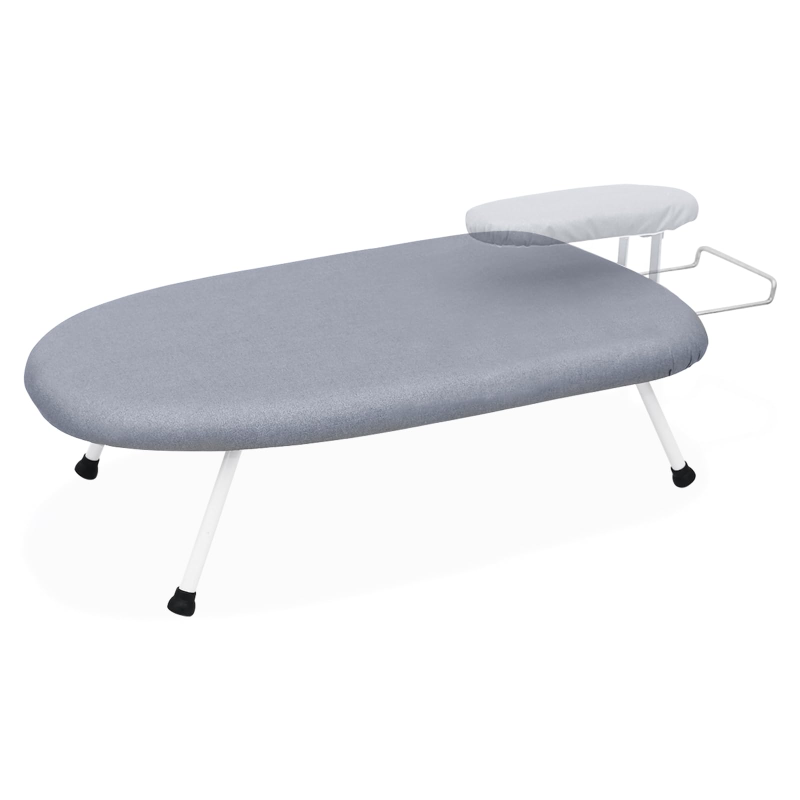 AKOZLIN Tabletop Ironing Board 23.6" L x 14''W x 7''H with Removable Sleeve Board - Folding Legs Cotton Cover Travel Countertop Iron Board