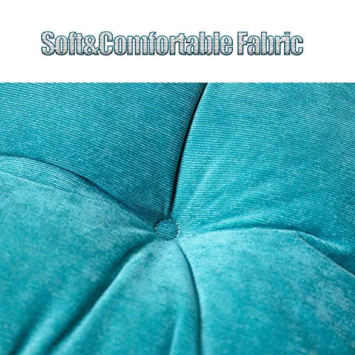 Nathime Soft Patio Outdoor Chair Pad with Ties Home Decor Indoor Dining Chairs Cushion 16.9"×16.9"×3.8" Blue 1Pc