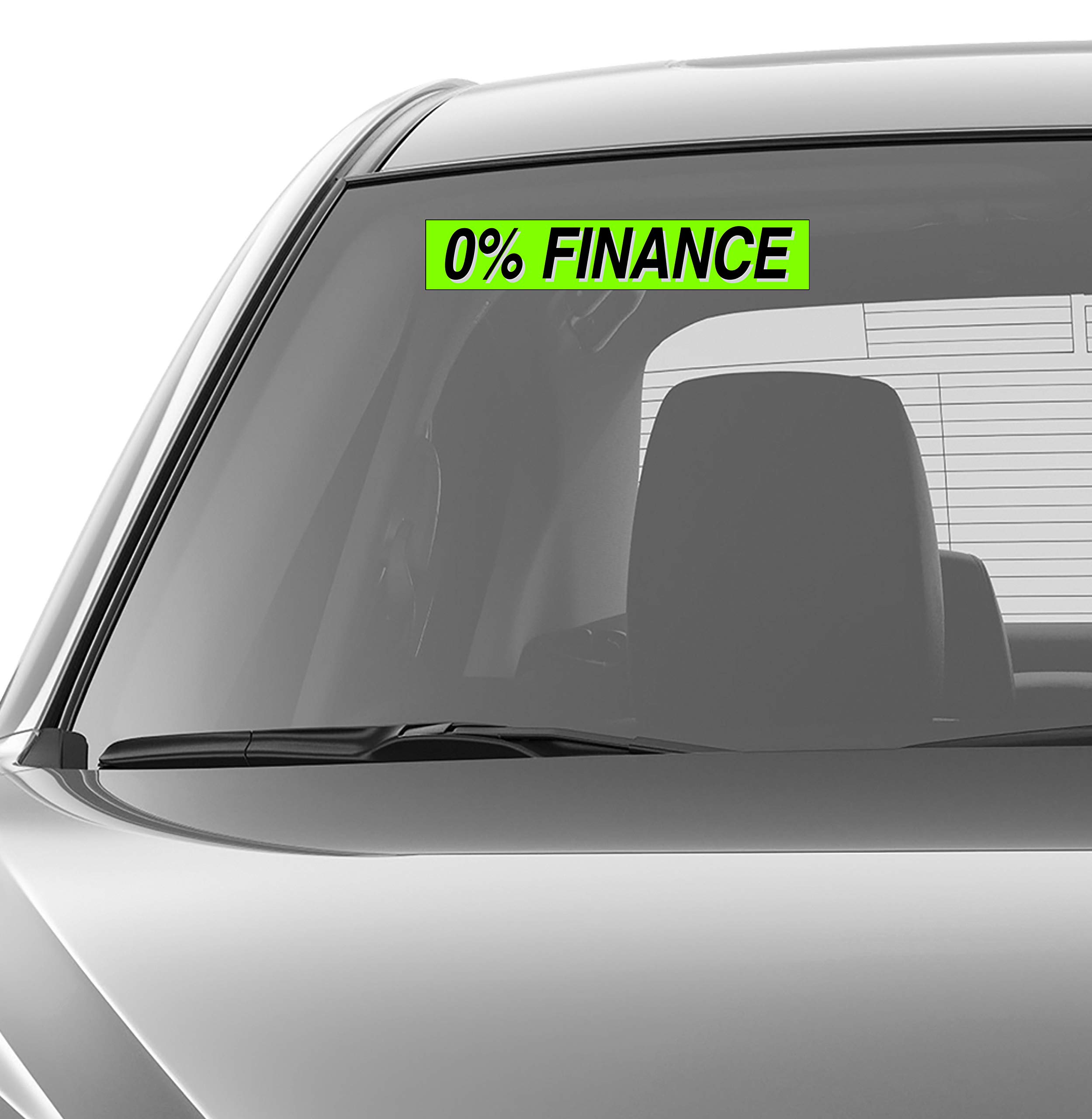 Ez-line Vinyl Windshield Stickers 3 Dozen 15 Inch Chartreuse Slogan Dealership Pro Pack for Car Lots (EZ115-Pack9)