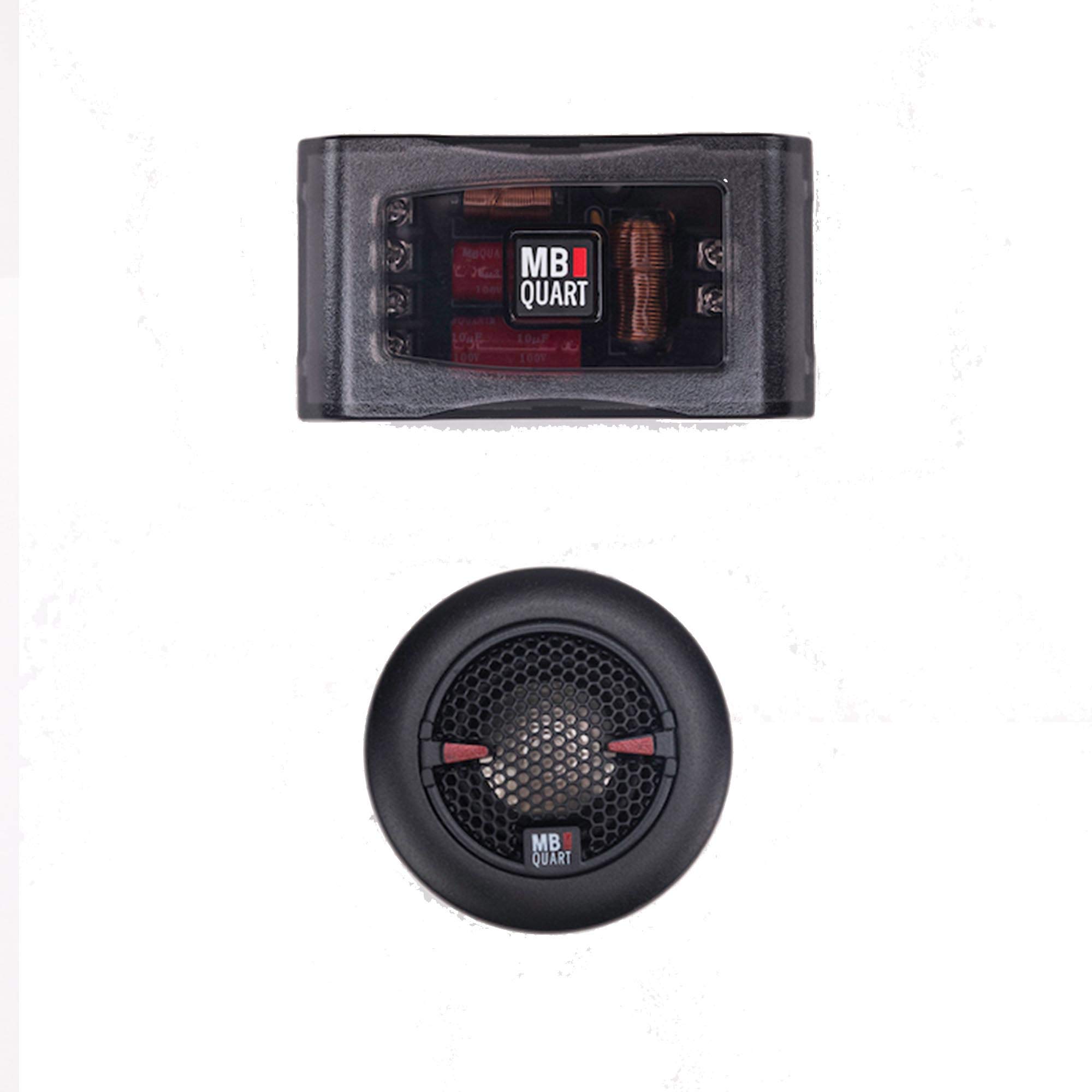 MB Quart RS1-216 Reference Car Speakers (Black, Pair) β 6.5 Inch Coaxial Speaker System, 220 Watt, 2-Way Car Audio, 4 OHMS (Grills Included)