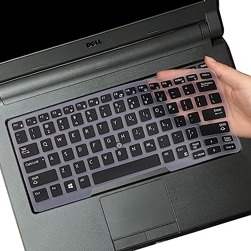 MUBUY Keyboard Cover Skin Fit Dell Latitude 5480 5490 7490 3340 5491 14" Inch/Dell E3340 E5490 E5491 E5450 E5470 E7450 E7470 7480 E7480-Black