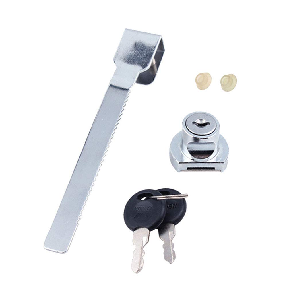 Drawer Display Cabinet Display Cabinet Sliding Glass Door Lock, Window Ratchet Lock with Key 1