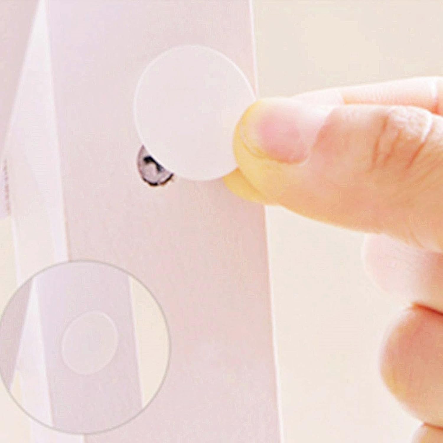 ZXUEZHENG Self-Adhesive Screw Hole Stickers,2-Table 54 in 1 Self-Adhesive Screw Covers Caps Dustproof Sticker 21mm White