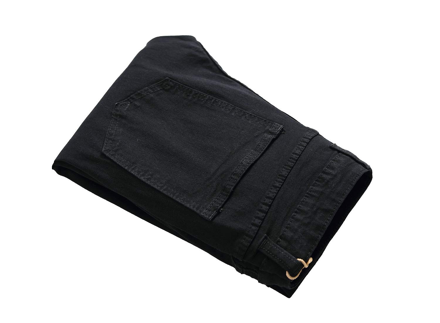 Men's Ripped Skinny Stretch Distressed Destroyed Slim Jeans Denim Pants Black 34