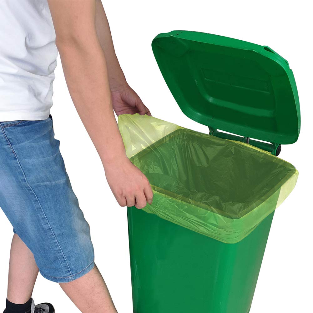13-15 Gallon Trash Bags Plant Based Garbage Bags Recycling Unscented Tall Kitchen Trash Bags for Kitchen, Yard, Lawn,Office(75 Counts, Green)