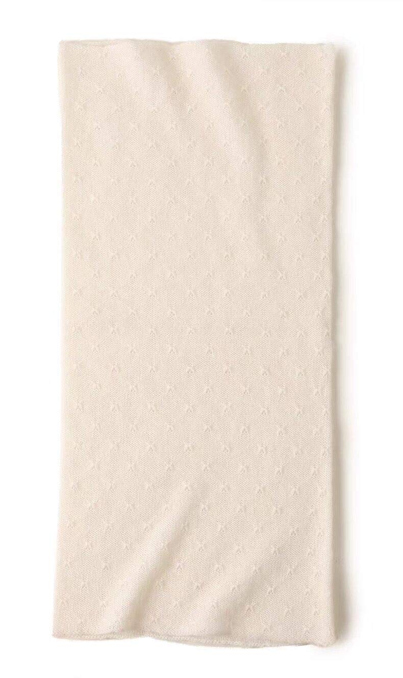 Jolmo Lander 100% Cashmere Women Winter Infinity Scarf Warm Circle Loop Neck Warmer (White)
