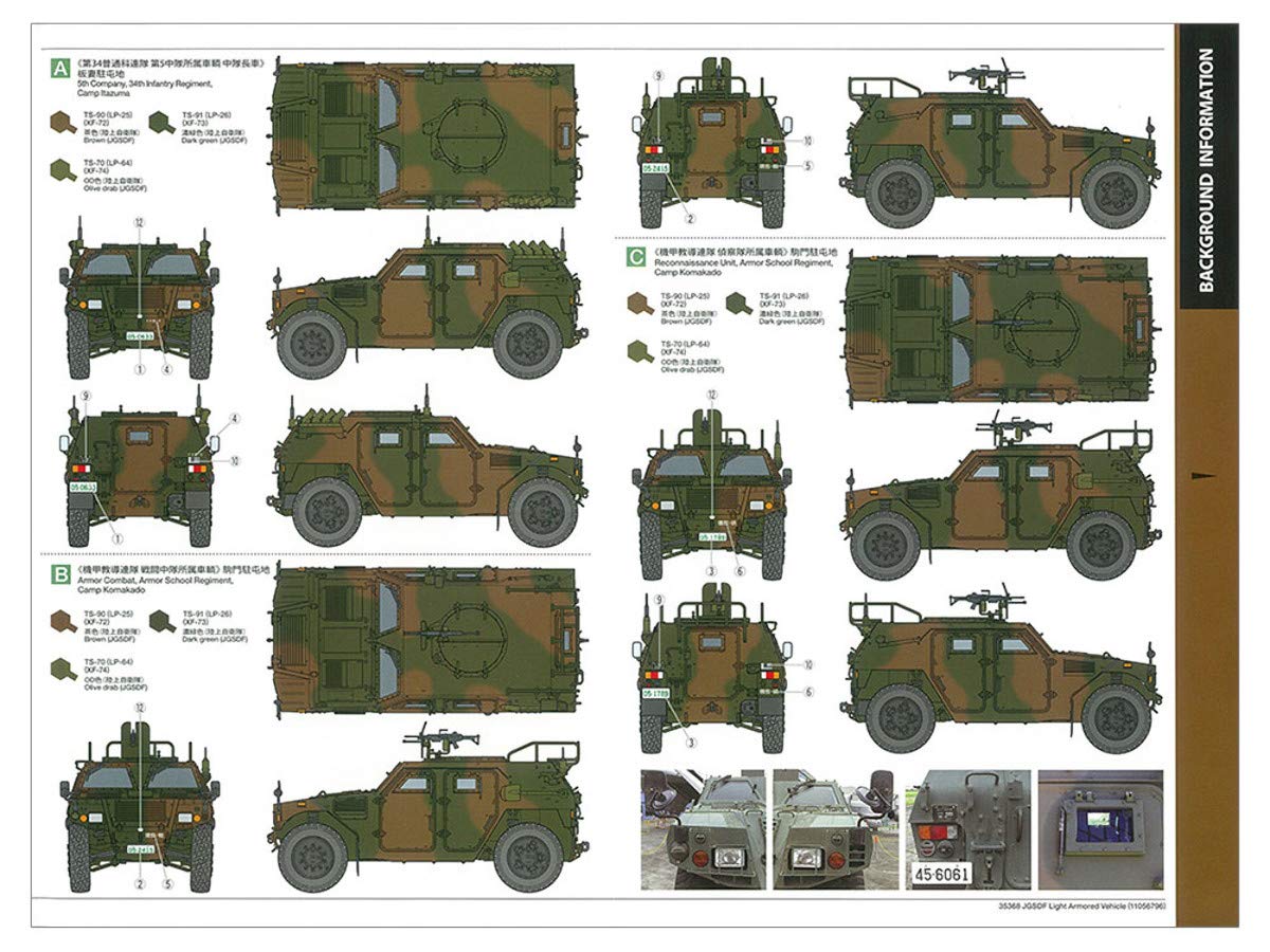 Tamiya 35368 1/35 JGSDF Light Armored Vehicle Plastic Model Kit