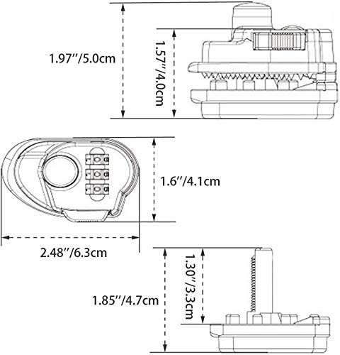 Mizzuco Trigger Lock 3 Digit Combination Gun Lock (Black1)