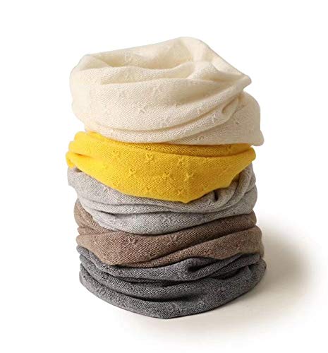 Jolmo Lander 100% Cashmere Women Winter Infinity Scarf Warm Circle Loop Neck Warmer (White)