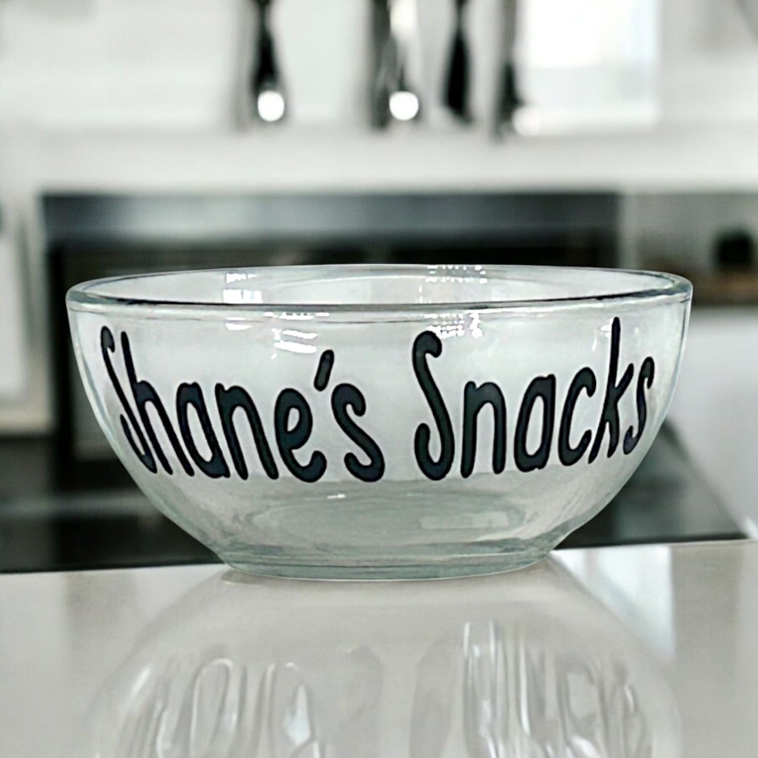 Pop's Ice Cream Bowl, Glass Personalized Dish, Grandpa Gift, Grandma or Mom and Dad, Papa or Pappy, Cereal Candy Snacks