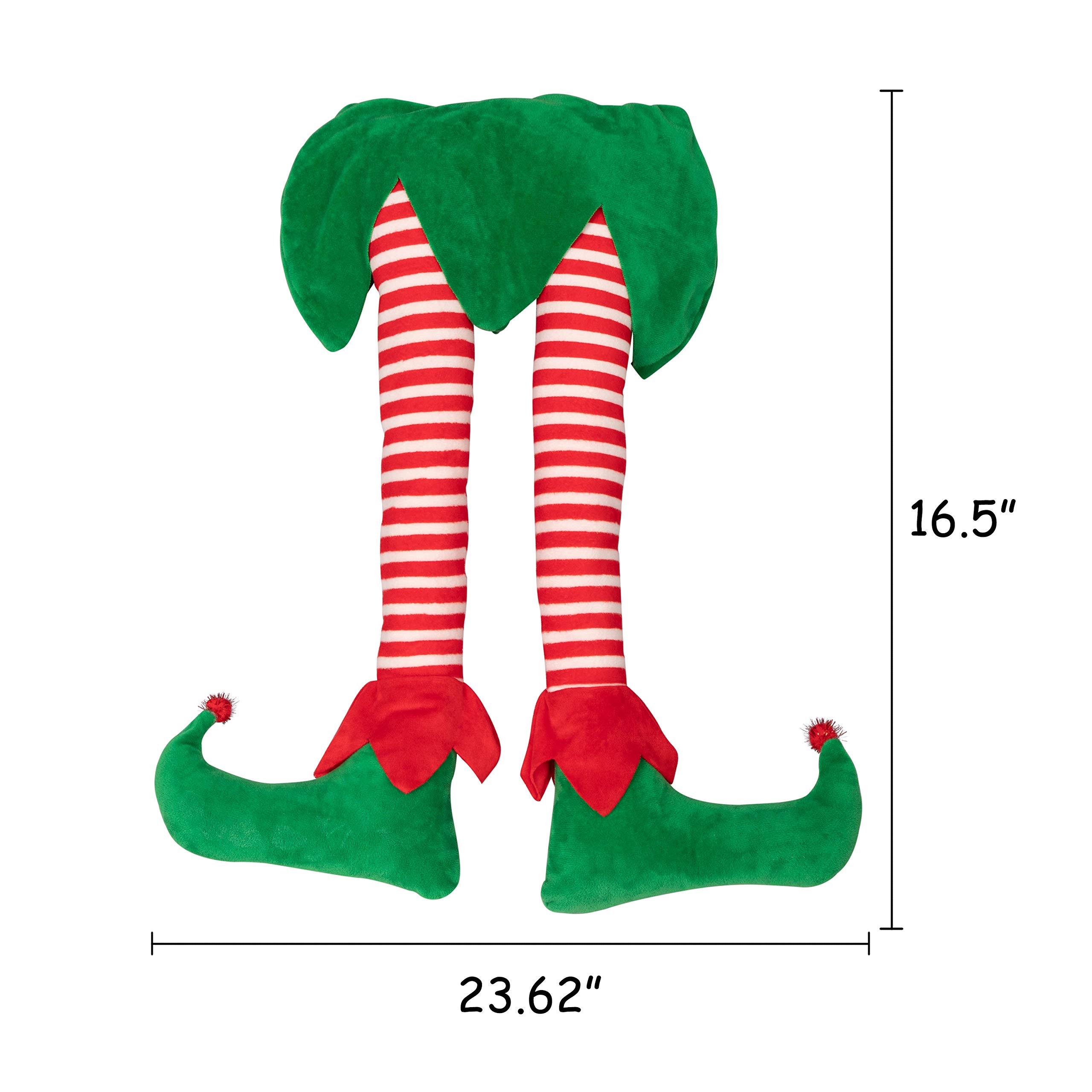 Geefuun 23β Christmas Elf Stuffed Legs Stuck Tree Topper Decorations -Xmas Holiday Indoor Outdoor Decor Party Ornaments and Decorations