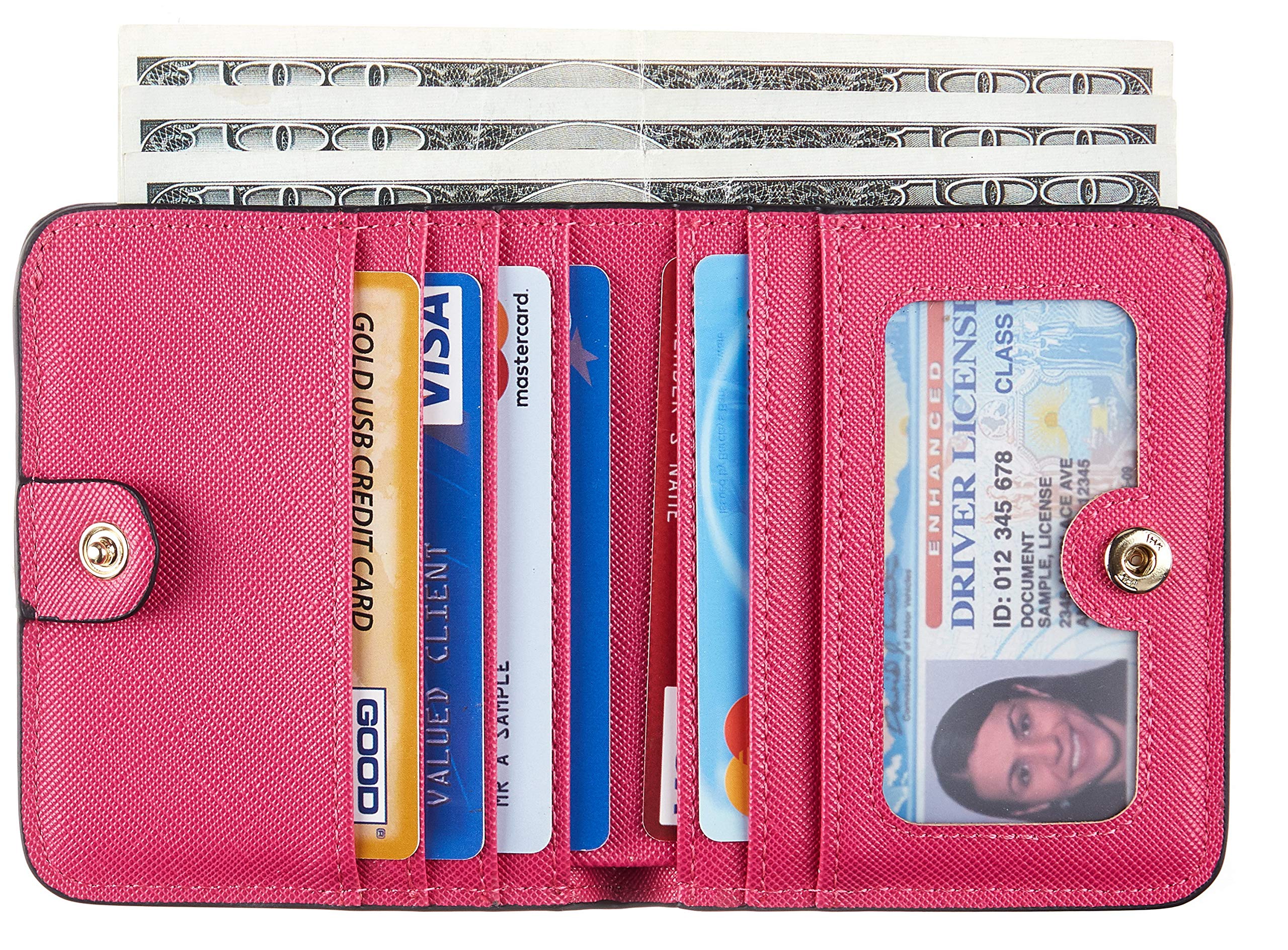 Toughergun Wallet Women Rfid Blocking Small Compact Bifold Luxury Leather Pocket Wallet Ladies Mini Purse with ID Window