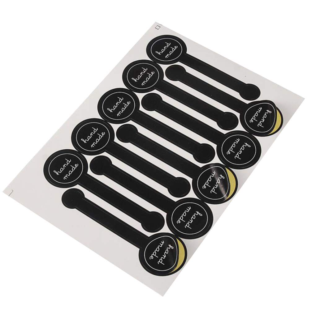 20 Sheets(200Pcs) Food Retail Package Seal Self Adhesive Paper Sticker Labels Sealing Stickers Tamper Evident Labels Decorative Labels for Handmade Baking Craft Arts and More