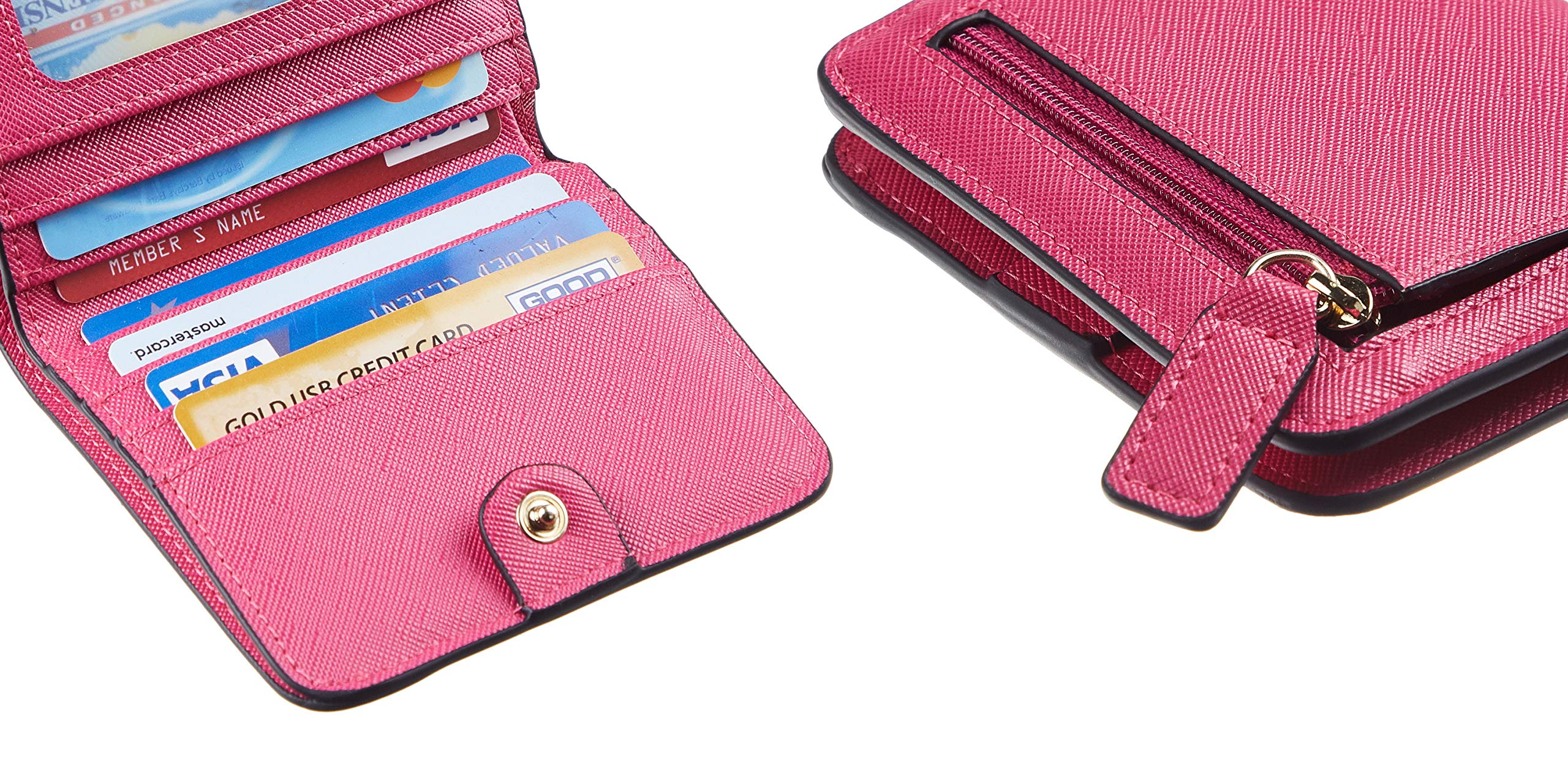 Toughergun Wallet Women Rfid Blocking Small Compact Bifold Luxury Leather Pocket Wallet Ladies Mini Purse with ID Window
