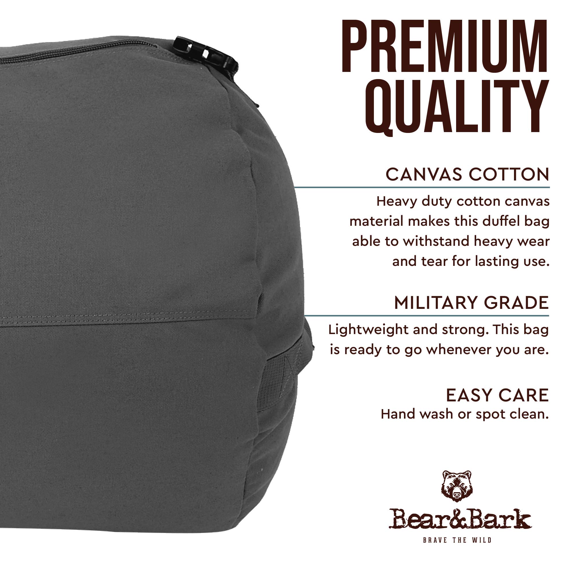 Extremely Large Duffle Bag - Grey 46" X 20"-Inch - 236.8L - Canvas Military and Army Cargo Style Duffel Tote for Men and Women - College Student, Backpacking, X-Large Travel and Storage Shoulder Bag