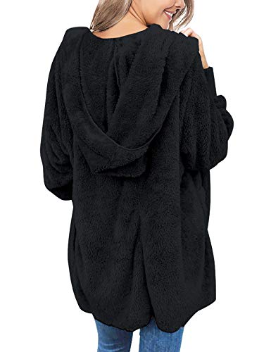 luvamia Womens Winter Jackets Open Cardigan Fall Coats for Women Comfy Outfits for Women Fall Outfits Black Size Small Size 4 Size 6