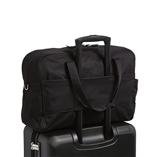 Vera Bradley Women's Cotton Weekender Travel Bag, Black - Recycled Cotton, One Size
