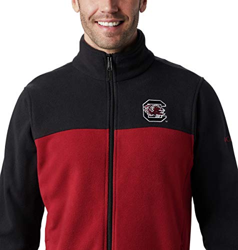Columbia NCAA South Carolina Fighting Gamecocks Men's Collegiate Flanker III Fleece Jacket, Medium, SC - Black/Beet