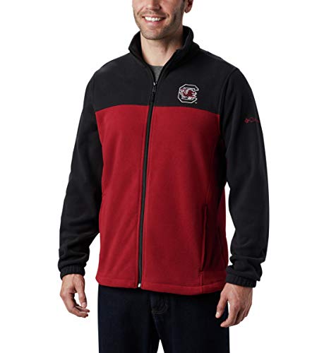 Columbia NCAA South Carolina Fighting Gamecocks Men's Collegiate Flanker III Fleece Jacket, Medium, SC - Black/Beet