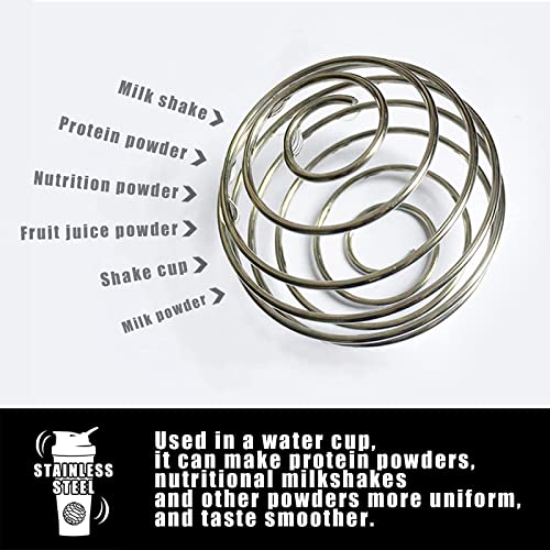 6 PCS 2 inches Shaker Balls, 304 stainless steel Shaker Bottle Ball Replacement,Whisk Ball Milkshake Protein Wire Mixer Mixing Cup Blend Shaker Bottle replace individual package