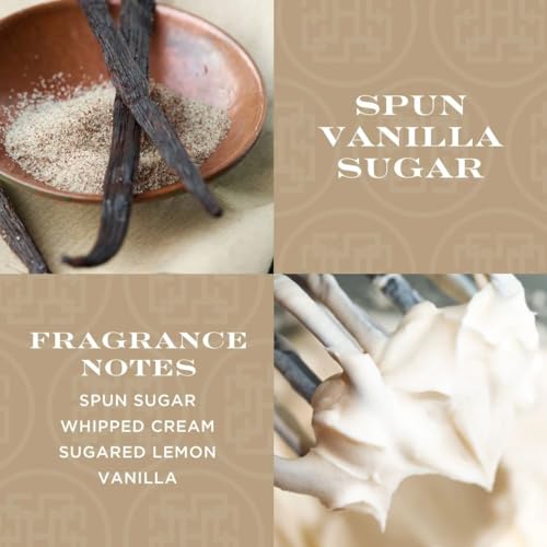 Premium Scented 18oz Candle - HomeWorx by Slatkin & Co - Spun Vanilla Sugar - 4 Wicks - Long-Lasting Jar Candle, 30-55 Hours Clean Burn Time - Vanilla Sugar, Caramel, hint of Citrus