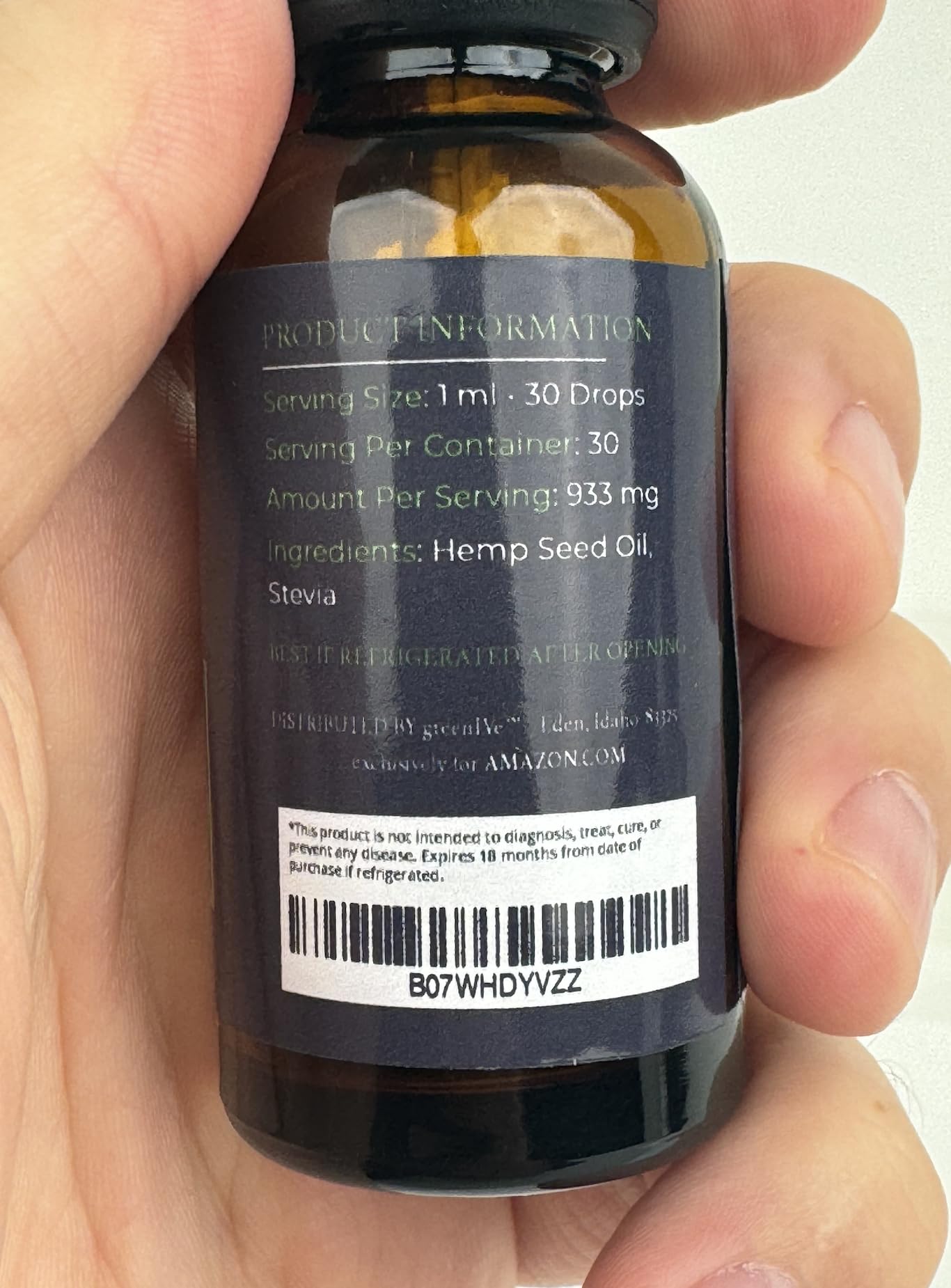 GreenIVe Hemp Drops 28,000mg Organically Grown Pure Hemp Oil Drops Vegan Omegas Natural Potent Results