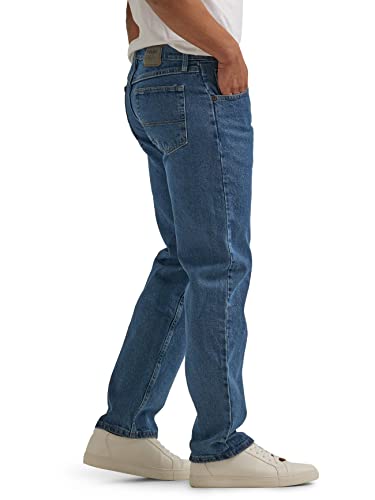 Wrangler Authentics Men's Classic 5-Pocket Relaxed Fit Flex Jean Dark Stonewash Flex 36W x 29L