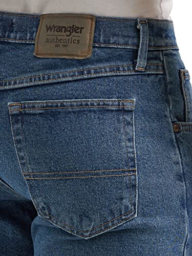 Wrangler Authentics Men's Classic 5-Pocket Relaxed Fit Flex Jean Dark Stonewash Flex 36W x 29L