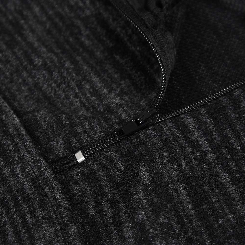 Artfish Women's Women Quarter Zip Casual Pullovers Lightweight Fleece Sweatshirts with Pockets (S,Black)