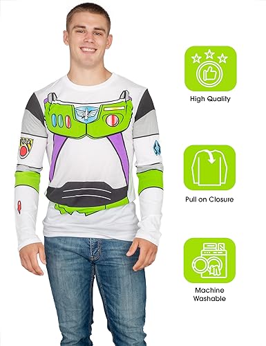 Mad Engine Buzz Lightyear White Long Sleeve T-Shirt for Men’s & Women’s
