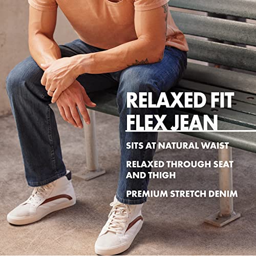 Wrangler Authentics Men's Classic 5-Pocket Relaxed Fit Flex Jean Dark Stonewash Flex 36W x 29L