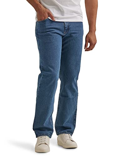 Wrangler Authentics Men's Classic 5-Pocket Relaxed Fit Flex Jean Dark Stonewash Flex 36W x 29L