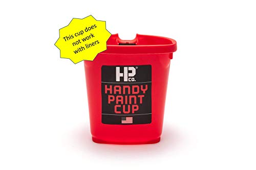 HANDy Paint Cup Holds 16 oz. of Paint or Stain, Integrated Magnetic Brush Holder, Ideal for Trim Work, Touch-ups, 1 Pack