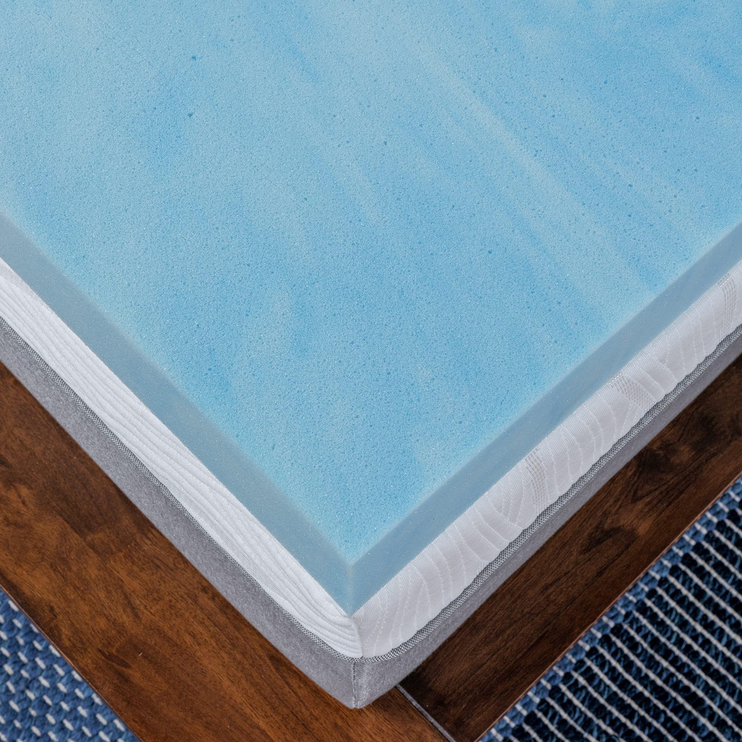 Sure2Sleep Full Size, 3-Inch, Gel Swirl Memory Foam Mattress Topper Made in USA.