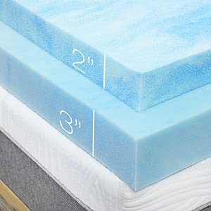 Sure2Sleep Full Size, 3-Inch, Gel Swirl Memory Foam Mattress Topper Made in USA.