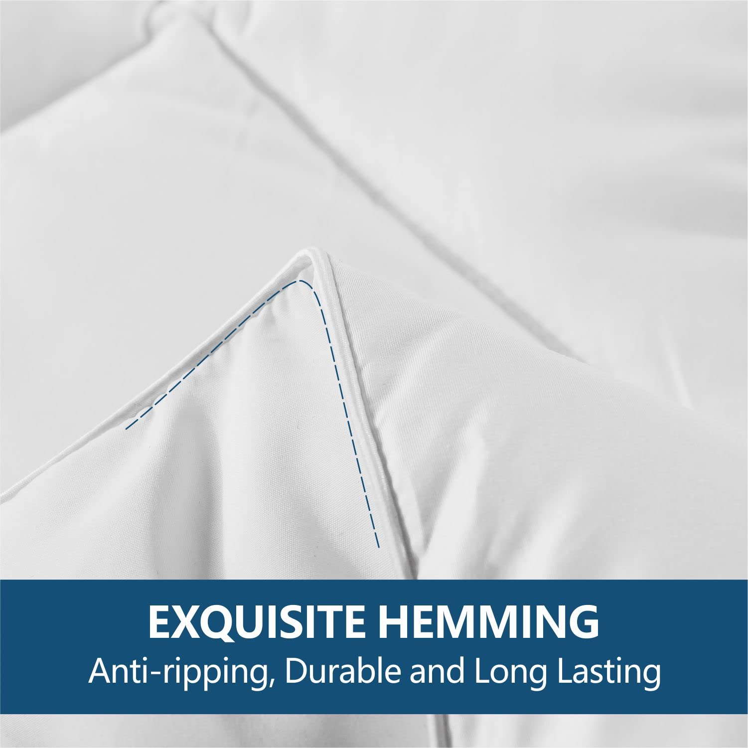 Cozynight Down Alternative Comforter-All Season Full Comforters Duvet Insert with Corner Tabs-Lightweight Breathable Reversible White Comforter 82x86 inches