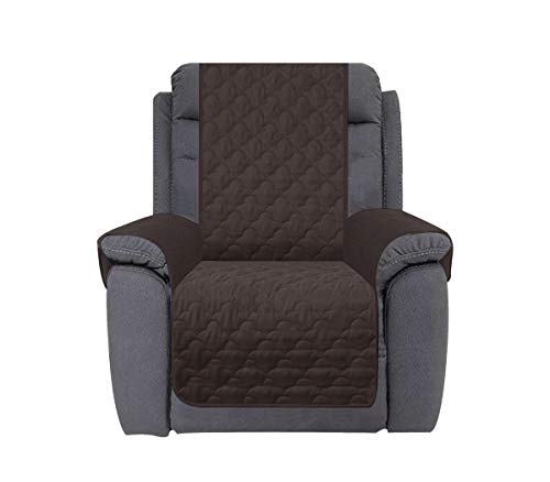 CHHKON Waterproof Nonslip Recliner Cover Stay in Place, Dog Couch Chair Cover Furniture Protector, Ideal Loveseat Slipcovers for Pets and Kids (Chocolate, 30'')