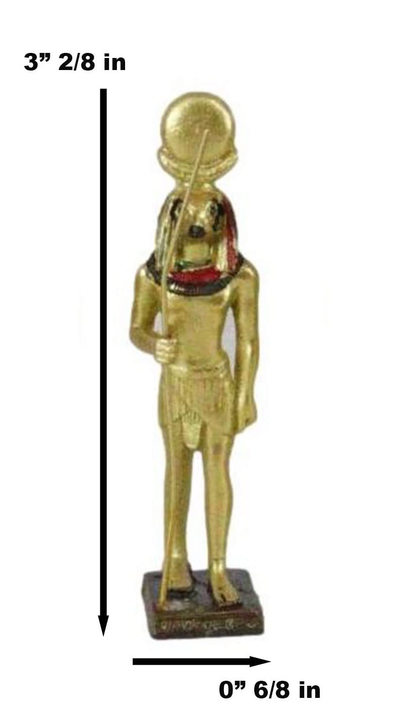 Ebros Miniature Egyptian Gods and Goddesses Figurine Set of 16 Featuring Anubis Osiris Maat Isis Bastet Sekhmet Obelisk Sphinx King TUT Queen Nefertiti Mummy Hathor Horus and Seth