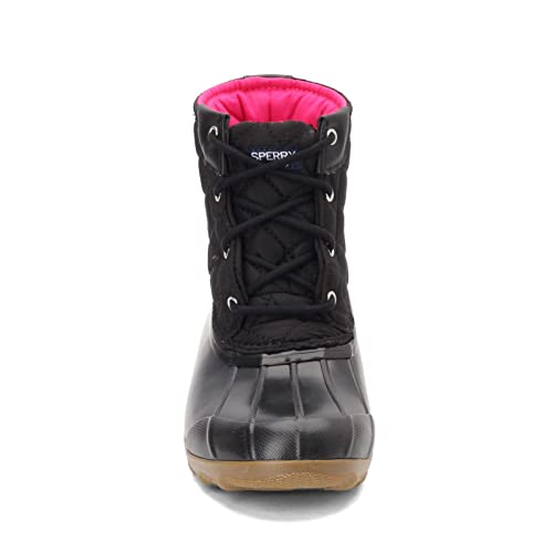 Sperry Port Boot, Black, 2 US Unisex Big Kid