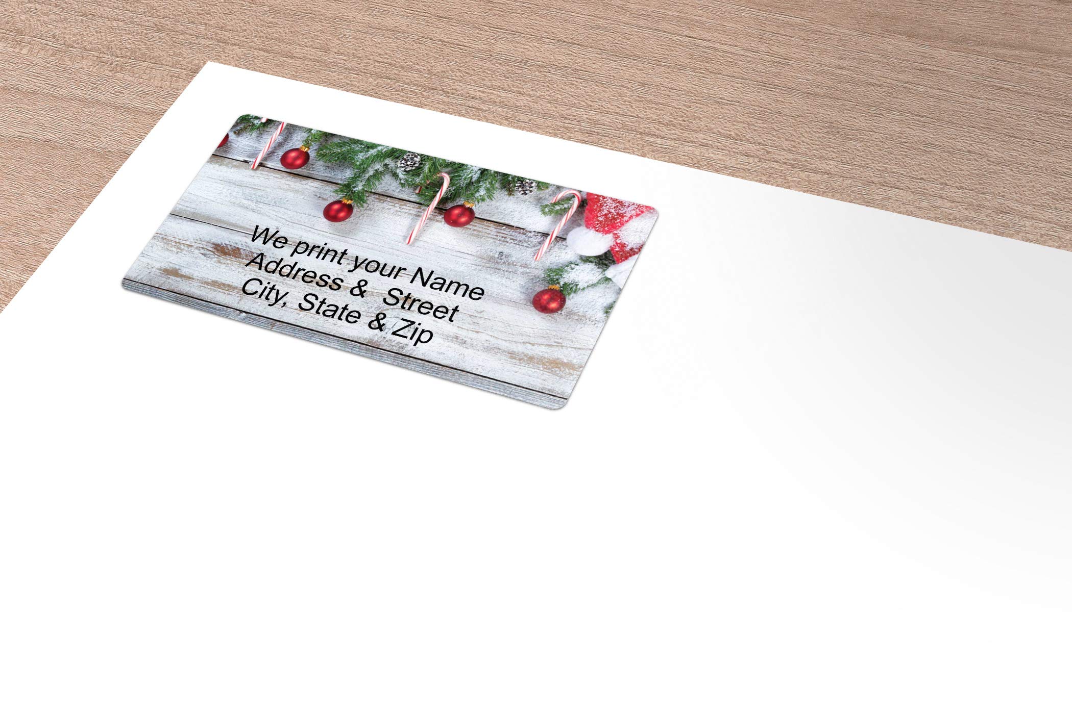 Holiday Barn Wood Rustic Christmas Address Labels (Holiday Barn Wood)