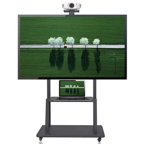 Suptek Mobile TV Cart Floor Stand for 40-100 inch TVs and LED LCD Screens Max 900x600 VESA Large Base Height Adjustable (ML1800B)