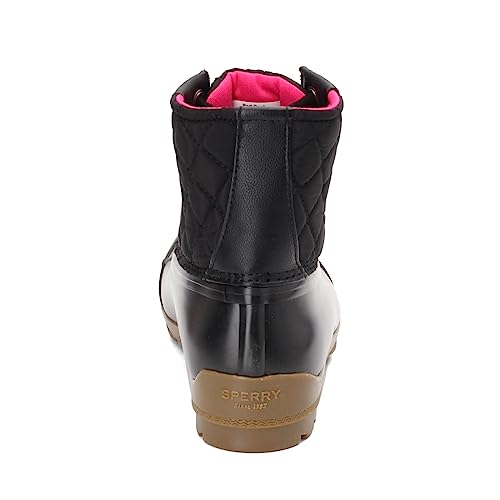 Sperry Port Boot, Black, 2 US Unisex Big Kid